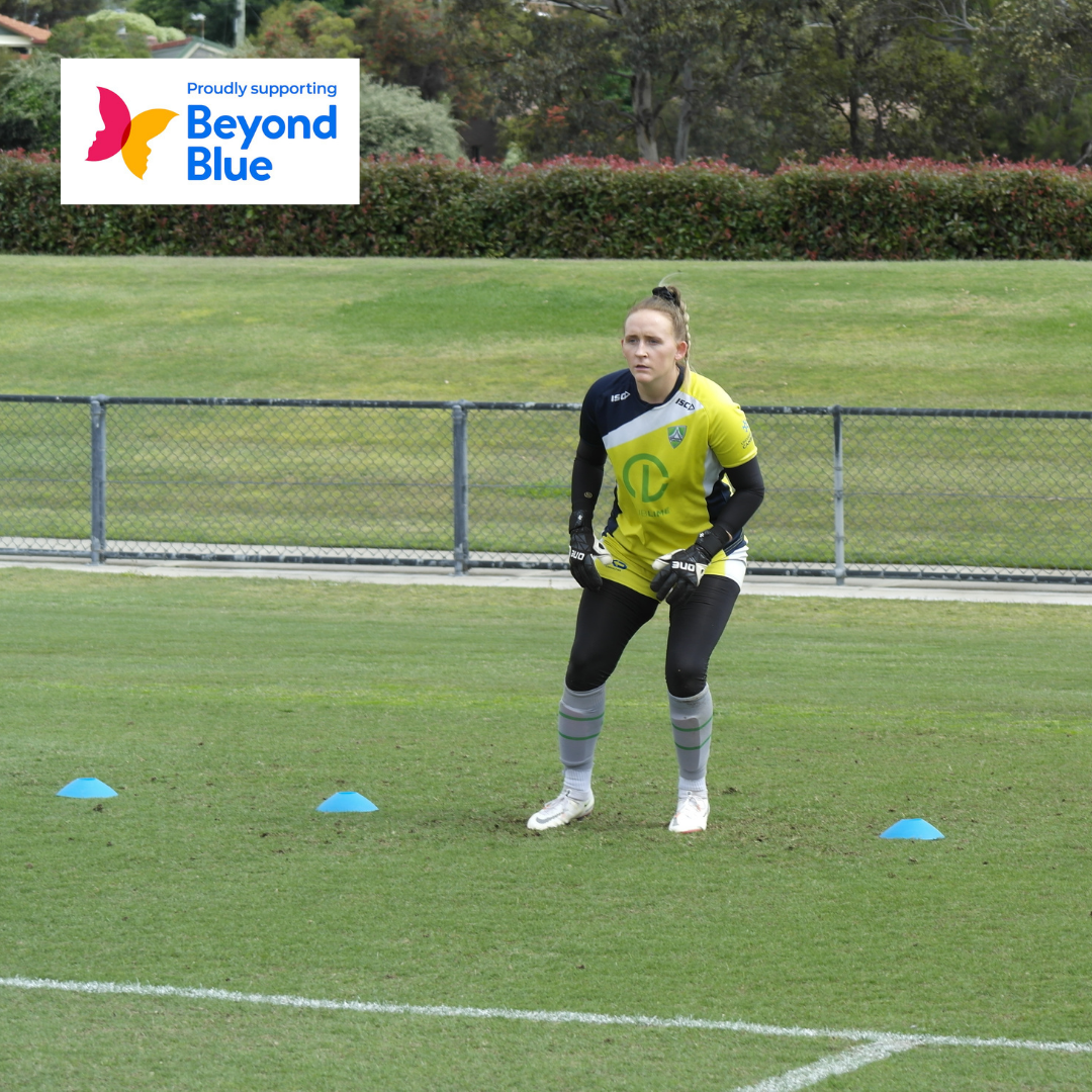 Beth Mason-Jones Supporting Beyond Blue - Canberra United
