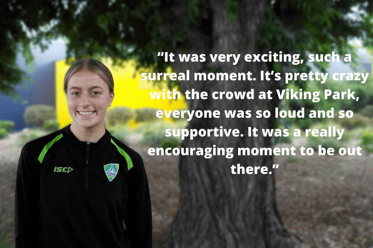 Holly Caspers on her debut for Canberra United - Canberra United